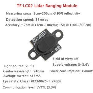 RCmall TF-LC02 Laser Lidar Range Finder Sensor 3cm~200cm Ranging Module with 6Pin Male Connector to Dupont Wire+CP2102 USB to TTL Serial Converter Module, Compatible with Arduino Smart Home Robot