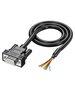 juxinice db9 extension cable 9 pin female connector to bare wire d-sub 9-pin rs232 serial cable with bare wire end cable (db9 female, 3ft)