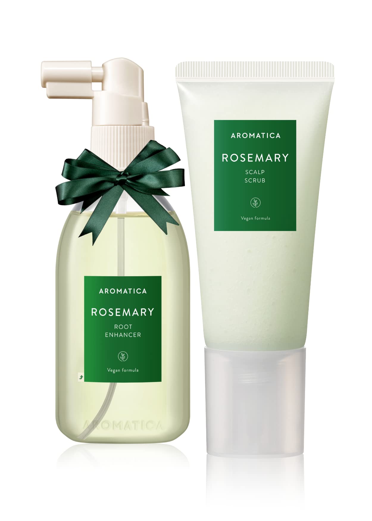 AROMATICA Rosemary Root Enhancer And Scalp Scrub Set - Rosemary Water Spray And Scalp Exfoliator For Dry Scalp Treatment, Protect and Refresh Your Hair with Rosemary Oil Scalp Care Gift Set