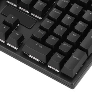 Byged USB Backlight Keyboards, 108 Keys RGB Backlit Keyboard Mechanical Computer Keyboard PC Gaming Keyboards with Stable Data Transmission, for Win System(Black Shaft)