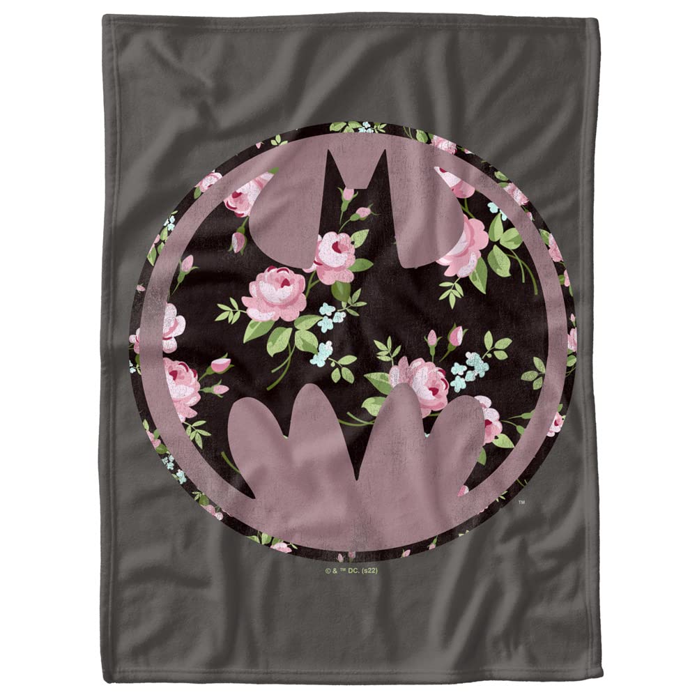 LOGOVISION Batman Lightweight Baby Blanket, 30"X40", Bats of Floral Unisex for Infants Girls & Boys