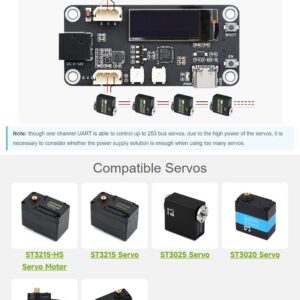 Waveshare ESP32 Servo Driver Expansion Board Built-in WiFi Dedicated Driver Board Designed for Serial Bus Servos