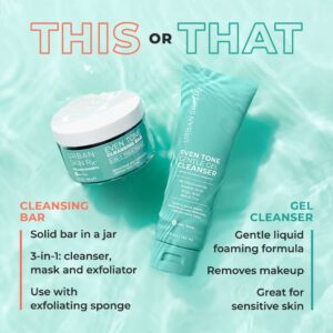 Urban Skin Rx, Even Tone Gentle Gel Cleanser | Improves the Look of Uneven Tone, Removes Makeup & Deep Cleans, Foaming Daily Cleanser with Kojic Acid, Azelaic Acid, Niacinamide, & Black Tea | 4 Fl Oz