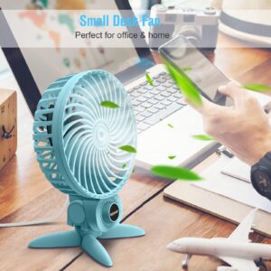 BESKAR Personal USB Desk Fan, CVT Variable Speeds Small Cooling Fan, Strong Wind, Quiet Operation, Adjustable Tilt, Mini Portable Fan for Desktop Office Bed Travel - USB Cord Plug in Powered