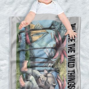 LOGOVISION Where The Wild Things are Lightweight Baby Blanket, 30"X40", Cover Art Unisex for Infants Girls & Boys