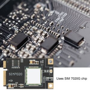 Yoidesu PCI‑E Module, PCI‑E 7020G Module Card SIM7020G Chip DIY Programming Module with LTE Antenna for LILYGO®TTGO T‑PCIE M2M Applications