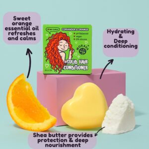 Morava Conditioner Bar for Curly Hair with Marshmallow Root Extract, Shea and Cocoa Deep Conditioner, Vitamin B5, Bar Conditioner for Hair with Sustainable Ingredients, Silicone Free (for curly hair)