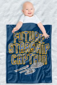 logovision star trek lightweight baby blanket, 30"x40", future captains unisex for infants girls & boys