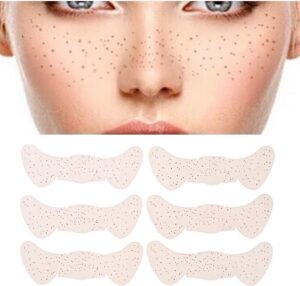 frecklyz waterproof freckles - pack of 6 temporary tattoo face stickers - natural looking fake tattoos freckle patch - waterproof makeup accessories for women