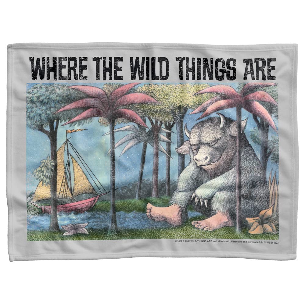 LOGOVISION Where The Wild Things are Lightweight Baby Blanket, 30"X40", Cover Art Unisex for Infants Girls & Boys