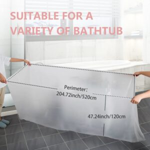 Fancystyle 10 Pack Disposable Bathtub Cover Liner for Salon Household and Hotel Individually Wrapped 102 x47 Inch