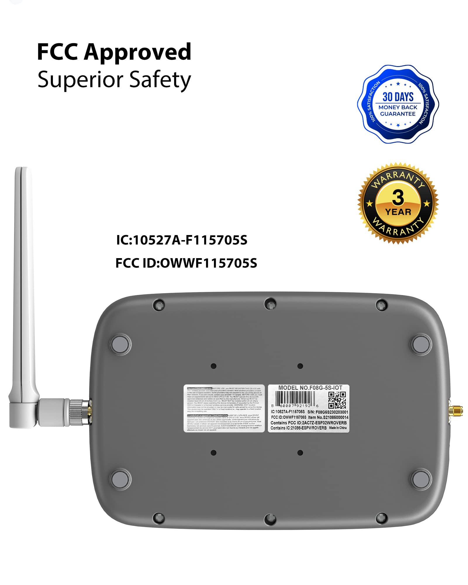 HiBoost Cell Phone Booster for All Carriers| Up to 2000 Sq Ft| Cell Signal Booster Display Screen| High Power Outdoor Receiving Antenna|for 5G/4G/3G LTE |App Service + Install|FCC Approved