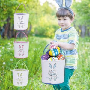 GosilenceWa Personalized Easter Basket for Girls Boys Kids with Name Large Custom Easter Baskets for Eggs Candy Gifts, blue, One Size