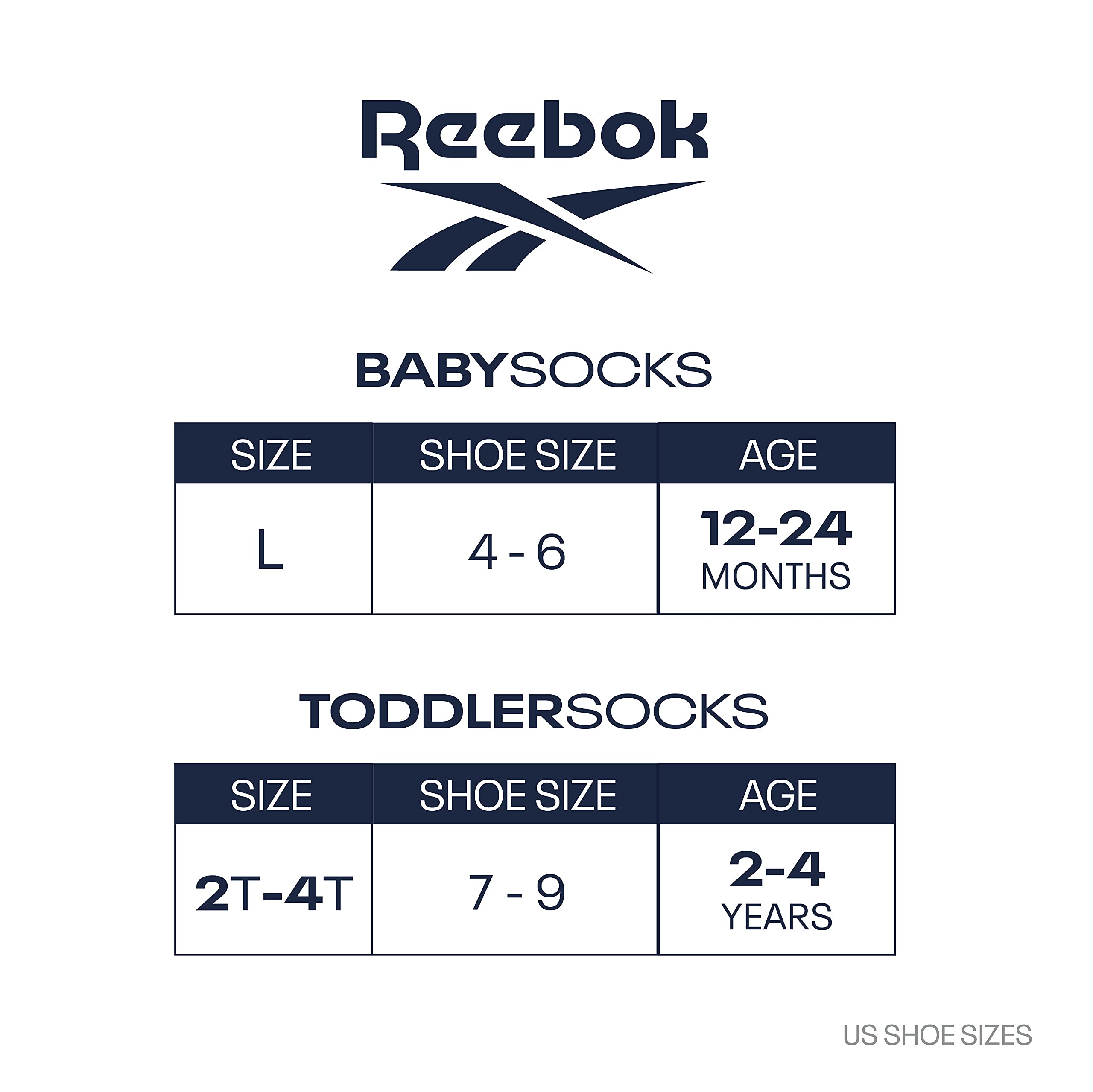 Reebok Girl's 6 Pack, 12 Pack Comfort Cushion Quarter Cut Socks (Infant/Toddler), Size 2-4T, Pink/Grey (6 Pack)