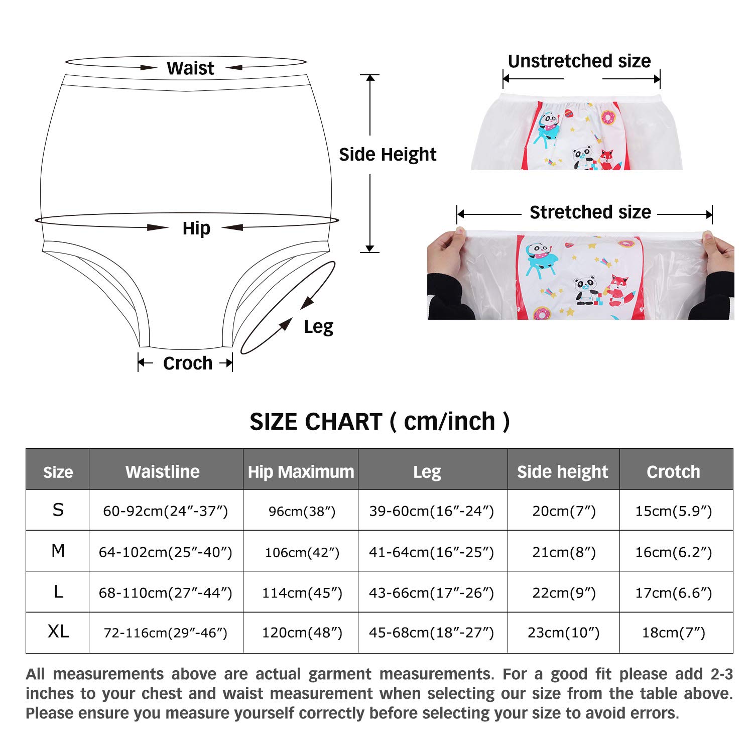 Adult Bbay Plastic Pants Adult Incontinence PVC Diaper Cover 2 Pieces (XL, Purple)