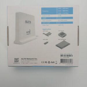 ALFA ARS-WiFi6E-M2 2.4 GHz + 5 GHz + 6E Tri-Band Omnidirectional Indoor Antenna