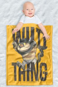 logovision where the wild thing lightweight baby blanket, 30"x40", wild thing unisex for infants girls & boys