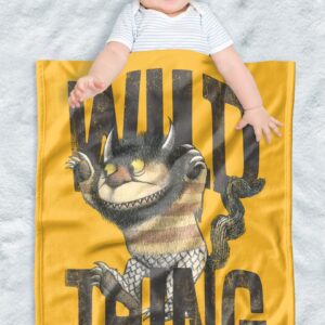 LOGOVISION Where The Wild Thing Lightweight Baby Blanket, 30"X40", Wild Thing Unisex for Infants Girls & Boys