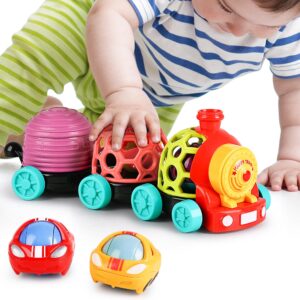 iplay, ilearn baby toy train, infant soft cars for 6-12 month boy, musical push n go truck, toddler sensory ball rattle, development birthday gift stocking stuffer 7 8 9 10 18 month 1 2 year old girl