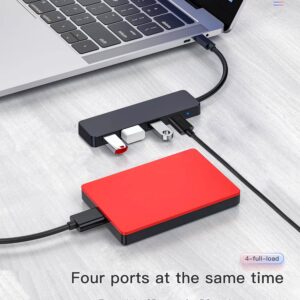 USB C Hub, 4-Port USB 3.0 Hub 5Gbps High Speed Data Transfer, USB Splitter USB Expander for Laptop, Xbox, Flash Drive, HDD, Console, Printer, Camera, Keyborad, Mouse