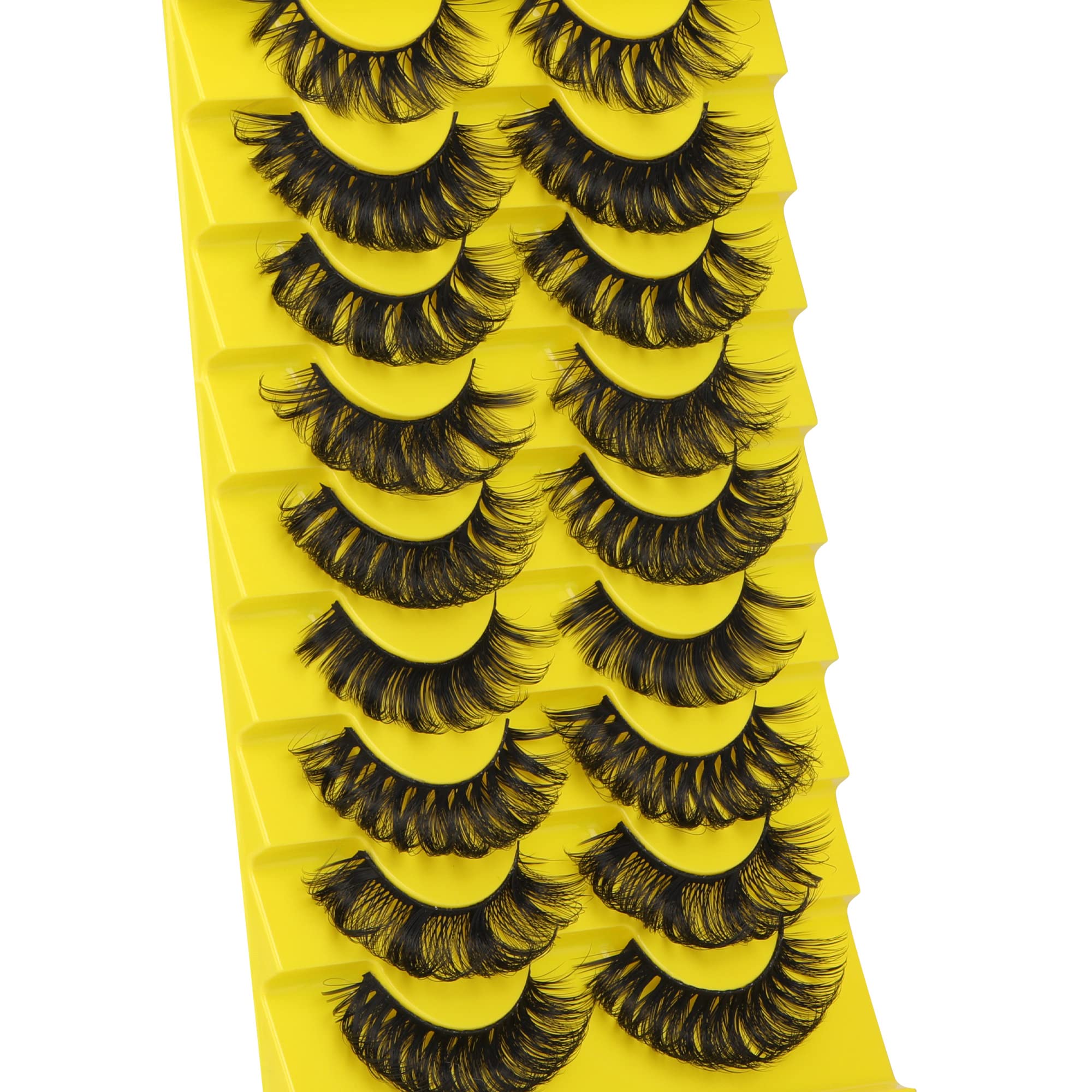 Lashes Natural Look Fluffy Russian Strip Lashes Wispy Eyelashes Natural 9 Styles Mixed False Eyelashes D Curl Multipack