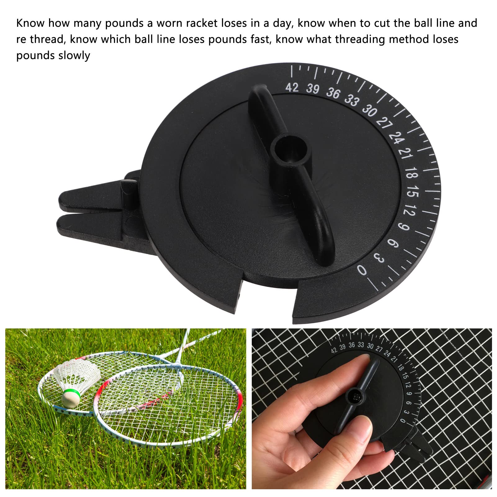 Sports Racquet String Tension Tester String Meter String Tension Calibrator for Tennis/Squash/Racquetball/Badminton