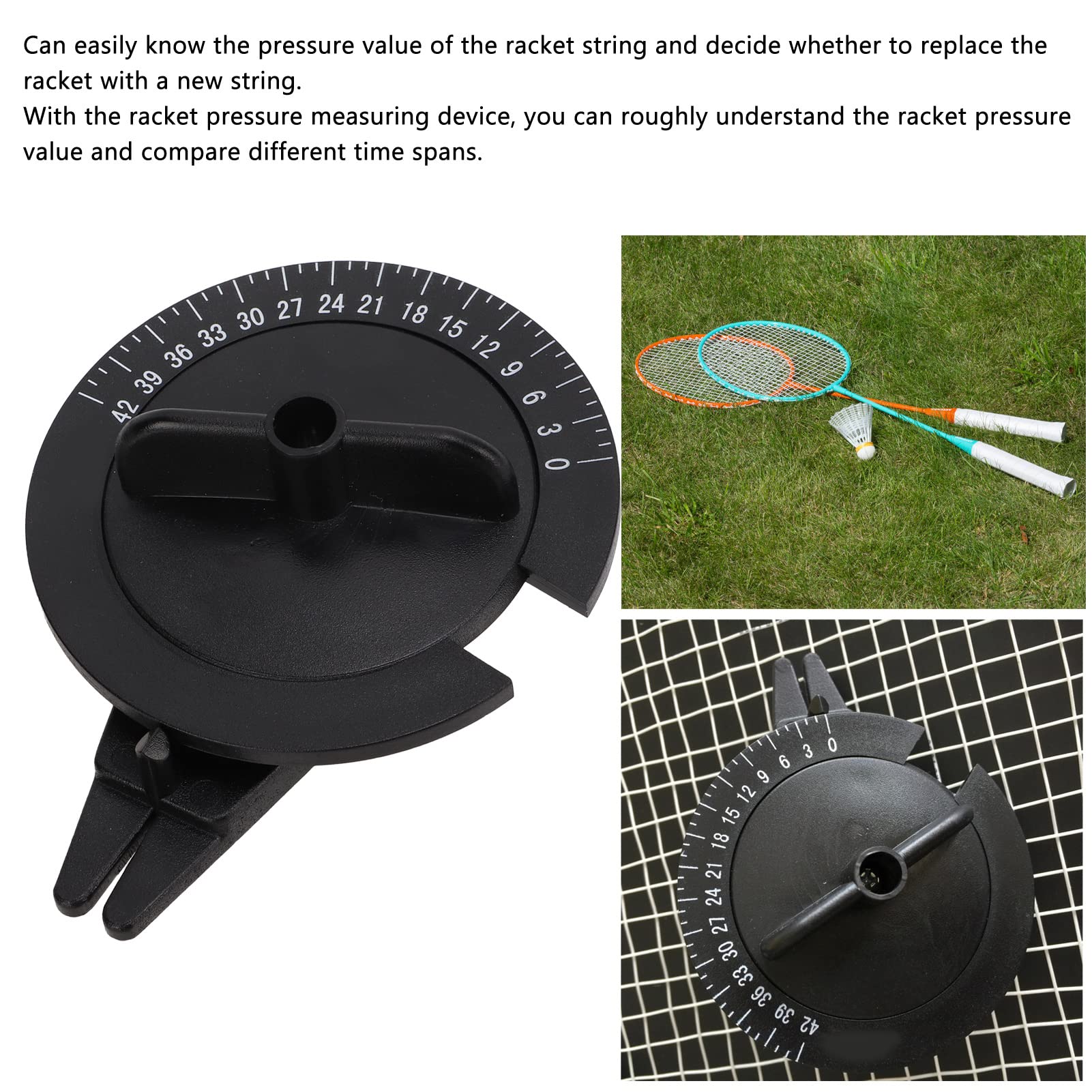 Sports Racquet String Tension Tester String Meter String Tension Calibrator for Tennis/Squash/Racquetball/Badminton