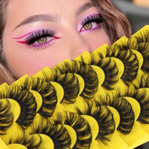 lashes natural look fluffy russian strip lashes wispy eyelashes natural 9 styles mixed false eyelashes d curl multipack