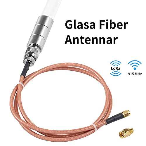 LoRa 915MHZ Antenna 4dBi Gateway Outdoor Indoor Omni-Directional Fiberglass LoRaWan Antenna for Helium Hotspot MNTD RAK Nebra Bobcat 300 SenseCAP M1 SyncroB.it Hotspot Finestra HNT Miner, Eifagur