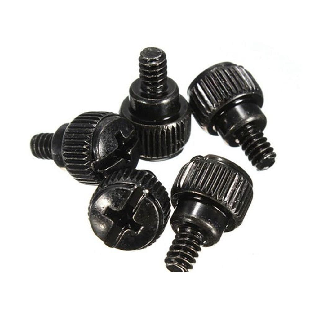 10Pcs 3.5 * 5mm Black Thread Teeth Length 5mm Computer PC Case Cooling Fan Toolless Adjustment Screw Thumbscrews Thumb Screw