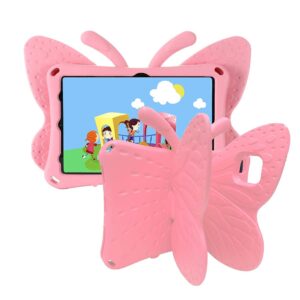 tading kids case for samsung galaxy tab a8 10.5" 2022 (sm-x200/sm-x205/sm-x207), shockproof light weight protective stand cover for galaxy tab a8 10.5 inch, cute butterfly - pink