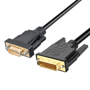 lionx active dvi to vga, 6ft dvi 24+1 dvi-d m to vga male with chip active adapter converter cable for pc 15-pin vga dvd monitor hdtv