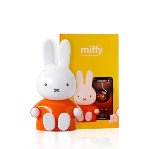 miffy portable bluetooth speakers, cute portable wireless speakers with loud stereo sound, built-in mic, tf-card slot, dual pairing,40h playtime for room, desk decor, for her (orange)