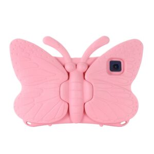 Tading Kids Case for Samsung Galaxy Tab A8 10.5" 2022 (SM-X200/SM-X205/SM-X207), Shockproof Light Weight Protective Stand Cover for Galaxy Tab A8 10.5 Inch, Cute Butterfly - Pink