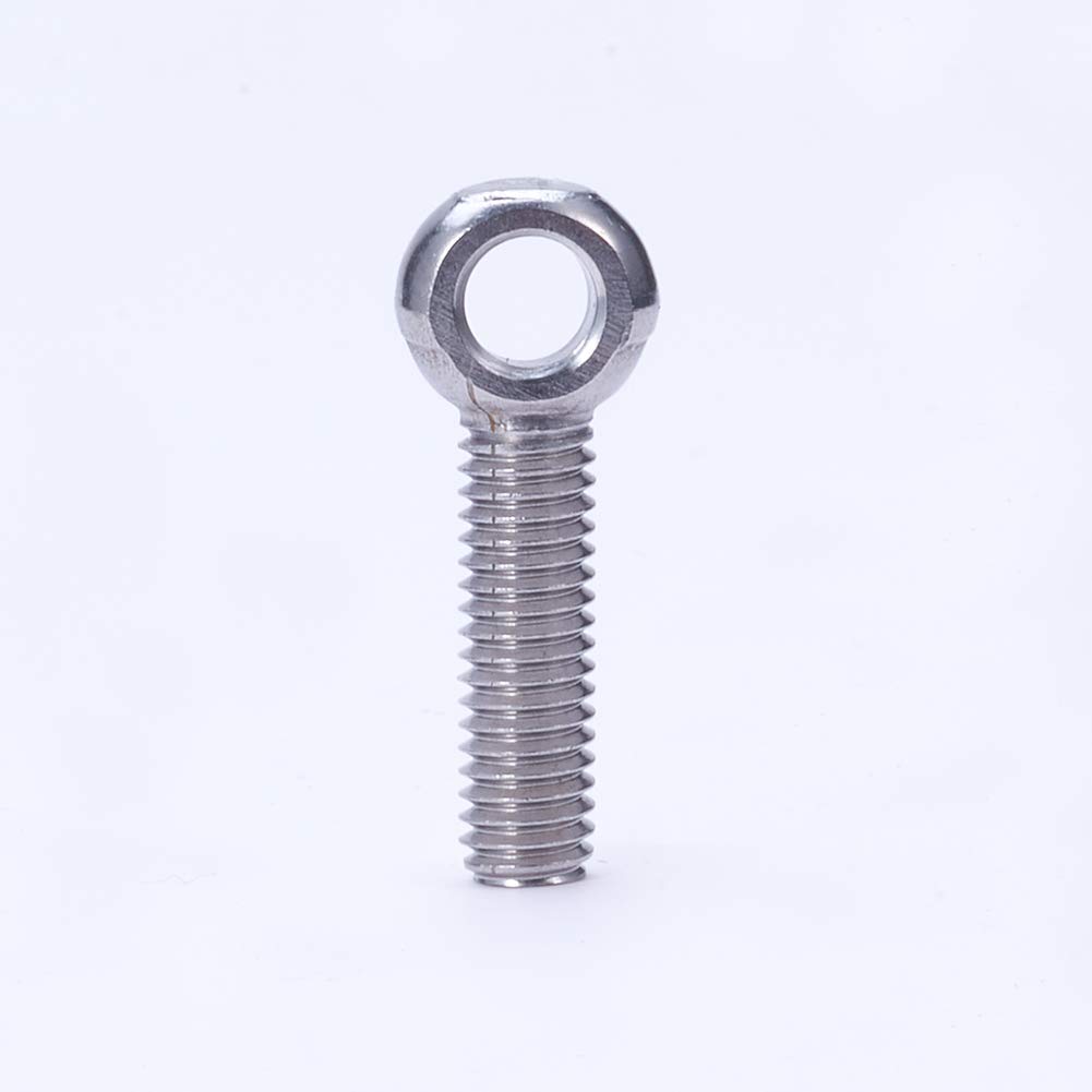 Heyiarbeit M6 x 25mm Machinery Shoulder Swing Lifting Eye Bolt 304 Stainless Steel Metric Thread 10pcs