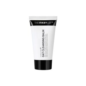 the inkey list mini oat cleansing balm, rich balm removes makeup and impurities, reduces redness, travel size, 2 pack, 1.69 fl oz each