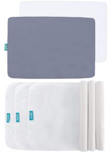 waterproof changing diaper liners 100% cotton surface & pack n play fitted sheets