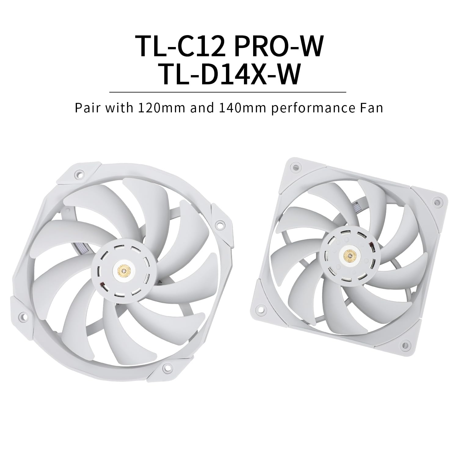 Thermalright FC140 White CPU Air Cooler, 5 Heat Pipes, TL-D14X-W and TL-C12PRO-W PWM Fan, Aluminium Heatsink Cover, AGHP Technology, for AMD AM4/Intel LGA 1700/1150/1151/1200/2011/2066