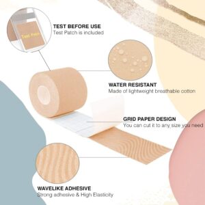 Comfordent Kinesiology Tape for Face & Neck Lift - Non-Invasive Wrinkle Remover - Anti-Wrinkle Myofascial Release - V-line Chin Skin Lifting Sticker Sleep Strip Patch Roll (Beige)