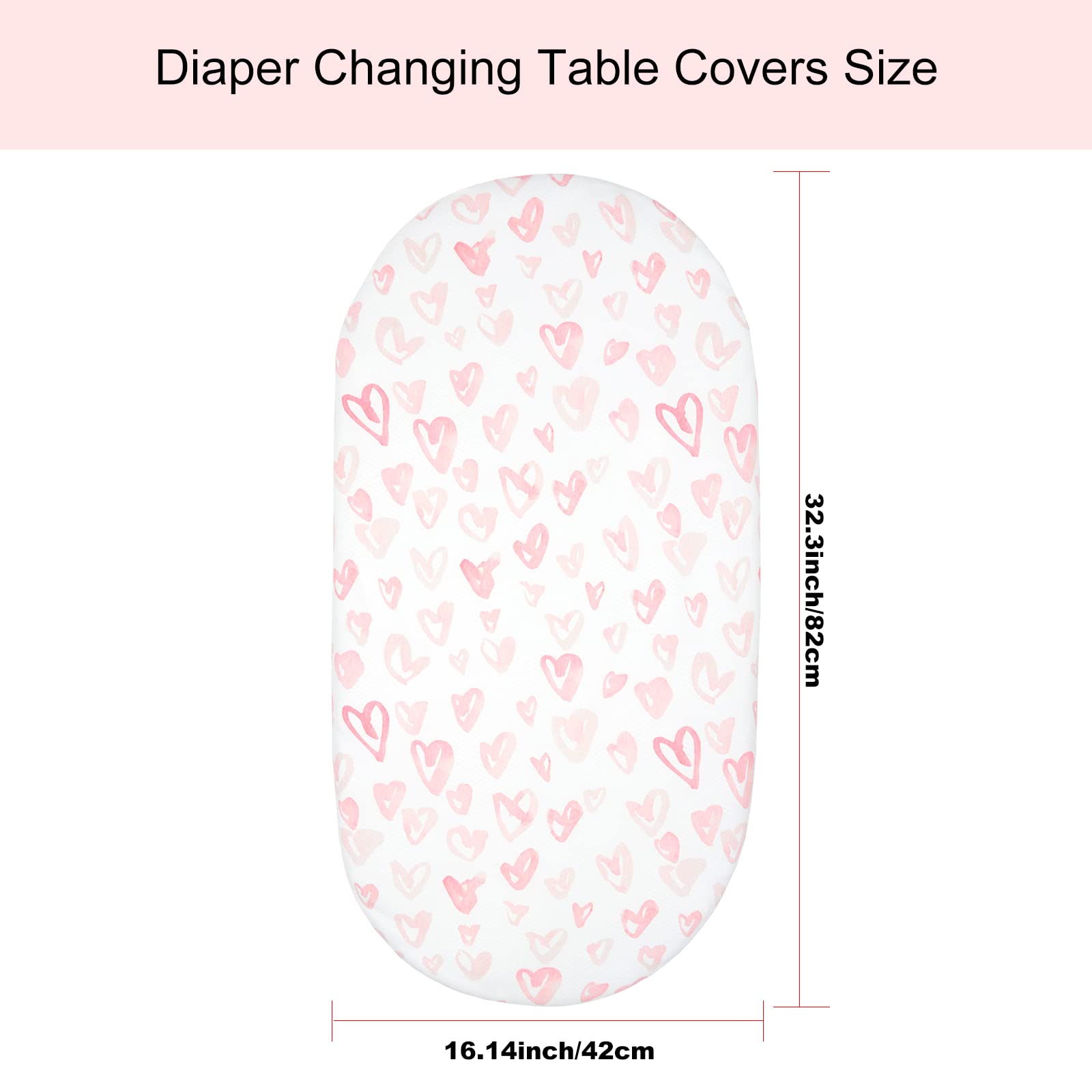 Fitted Bassinet Sheets Fitted for Baby Girl, 33"x16" Stretch to Fit Different Cradle and Bassinet Mattress Set, Ultra Soft Breathable Cozy Cradle Sheets, 2 Pack. (Love - Flowers)