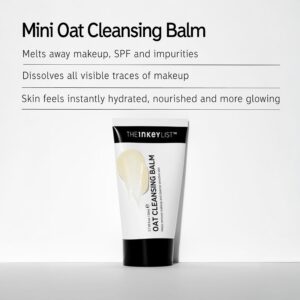 The INKEY List Mini Oat Cleansing Balm, Rich Balm Removes Makeup and Impurities, Reduces Redness, Travel Size, 2 Pack, 1.69 Fl Oz each