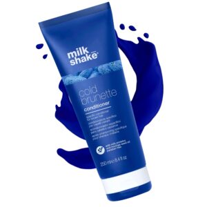 milk_shake cold brunette blue conditioner for brunettes with special blue pigments for light brown or dark blonde hair - 8.4 fl oz (250 ml)