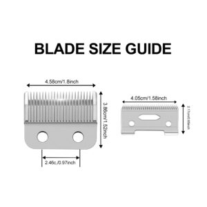 4pcs Barber Clippers Blade Replacement Compatible with Wahl Magic Clip Senior Clippers Cordless Professional 5 Star Series Super Taper/Taper 2000/Icon Sterling 3/9