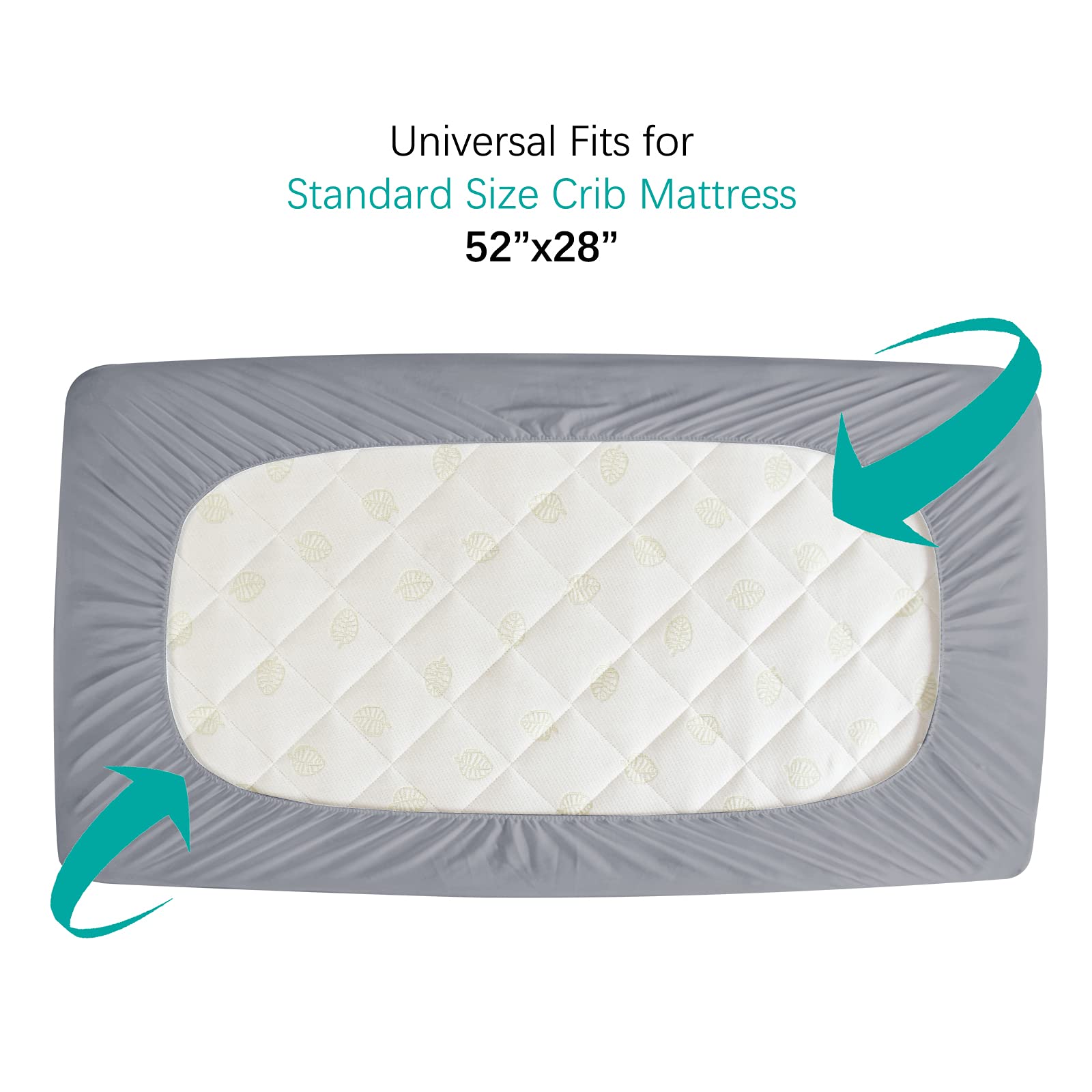 Crib Mattress Protector Waterproof Quilted & Crib Sheets