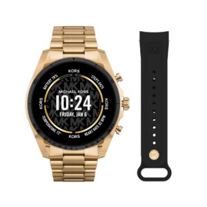 michael kors men's or women's gen 6 44mm touchscreen smart watch with alexa built-in, fitness tracker, sleep tracker, gps, music control, smartphone notifications (model: mkt5138v)