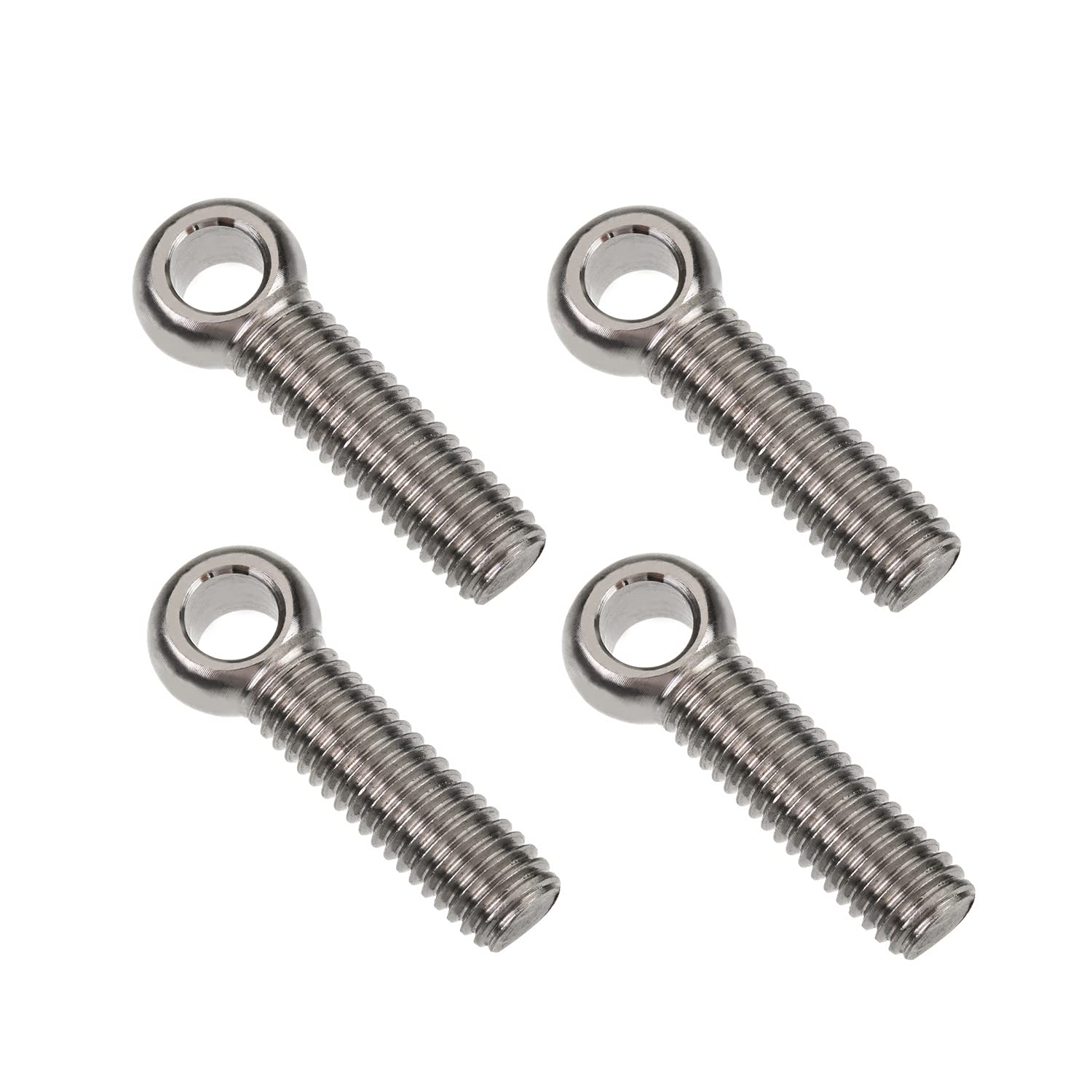 Heyiarbeit M8 x 30mm 304 Stainless Steel Machinery Shoulder Lifting Eye Bolt Metric Thread 4pcs