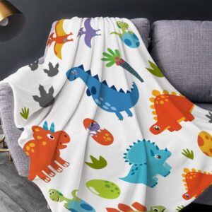 dinosaur blanket for boys kids cartoon dino soft plush fleece baby toddler throw blanket cute print travel blankets for girls sofa bed