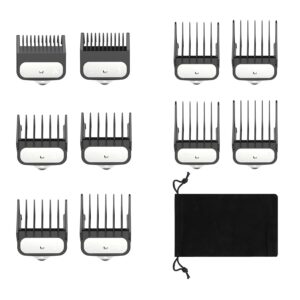 premium clipper guards for wahl clippers trimmers with metal clip - 8 cutting lengths from 1/16”to 1”(1.5-25mm) fits for all full size wahl clippers