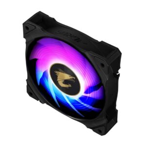 Gigabyte AORUS 120mm Sleeve Bearing ARGB Computer Case Fan, Black