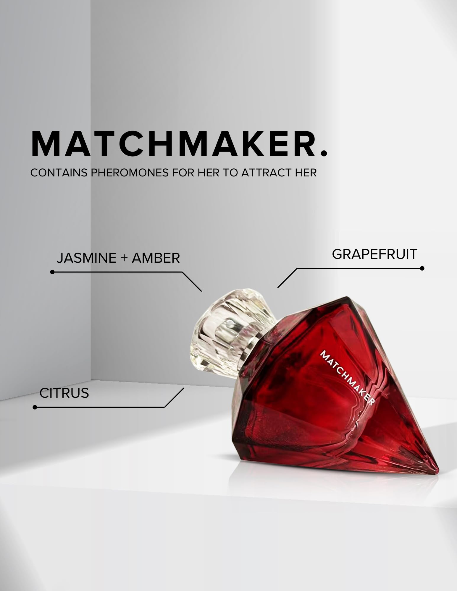 Eye of Love Matchmaker Red Diamond Pheromone Parfum for Women to Attract Him - Developed with Patti Stanger - 30ml